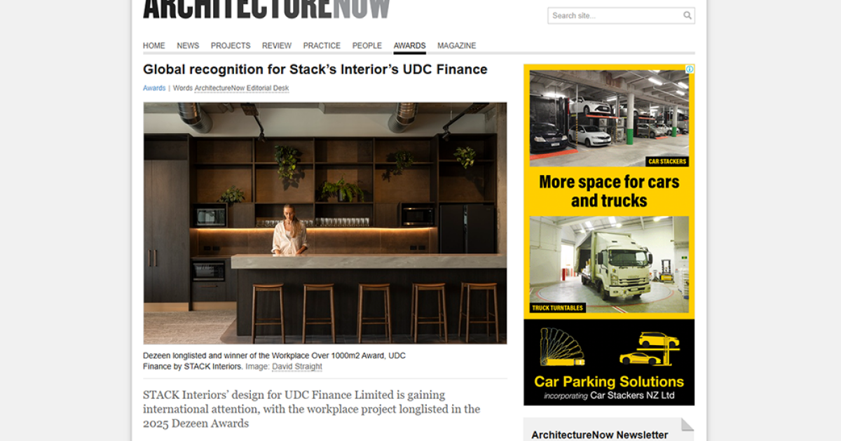 Global recognition for STACK Interior’s UDC Finance - STACK Interiors